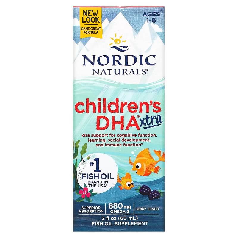 Nordic Naturals Children's DHA Xtra, Berry Punch, Omega 3 pro děti 880 ...